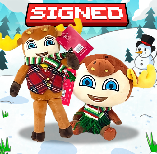 SIGNED HOLIDAY MOOSECRAFT PLUSHIE BUNDLE – #Moose100 Merch